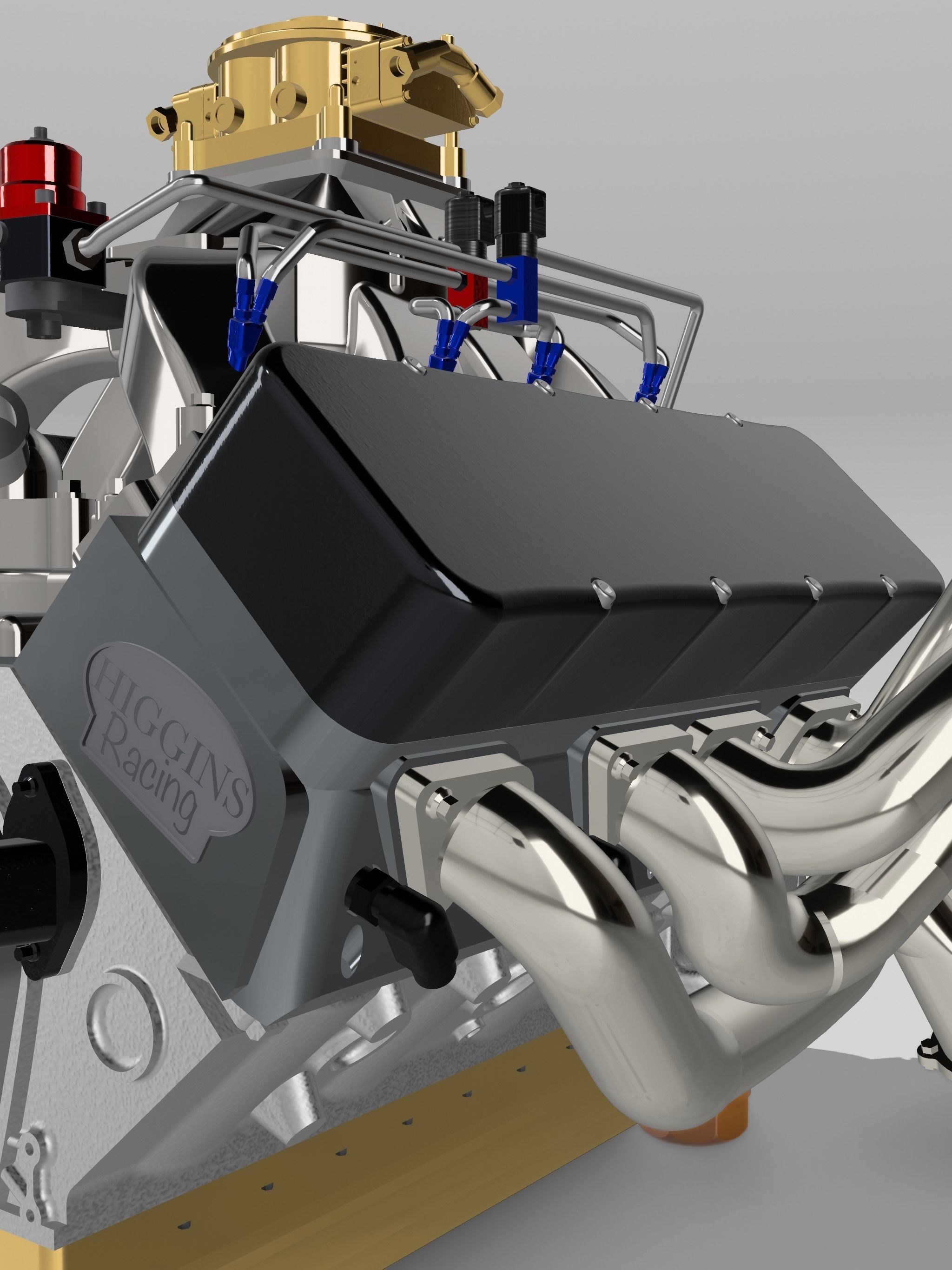 SBC Small Block Chev Drag Street 3 versions NA NOS Injected 3D model 3D ...