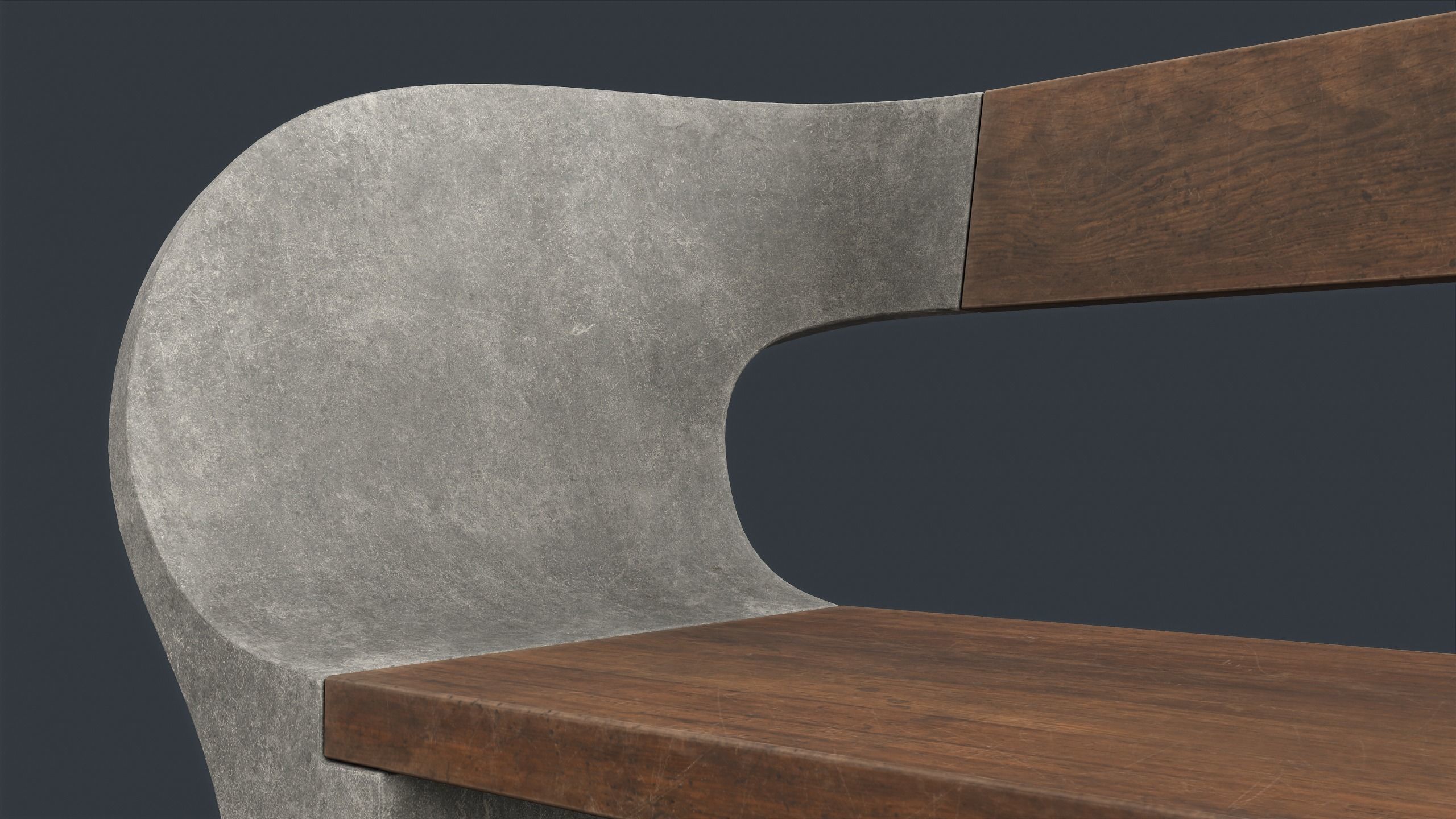 3D model Modern Outdoor Bench 28 PBR Game Ready VR / AR / low-poly ...