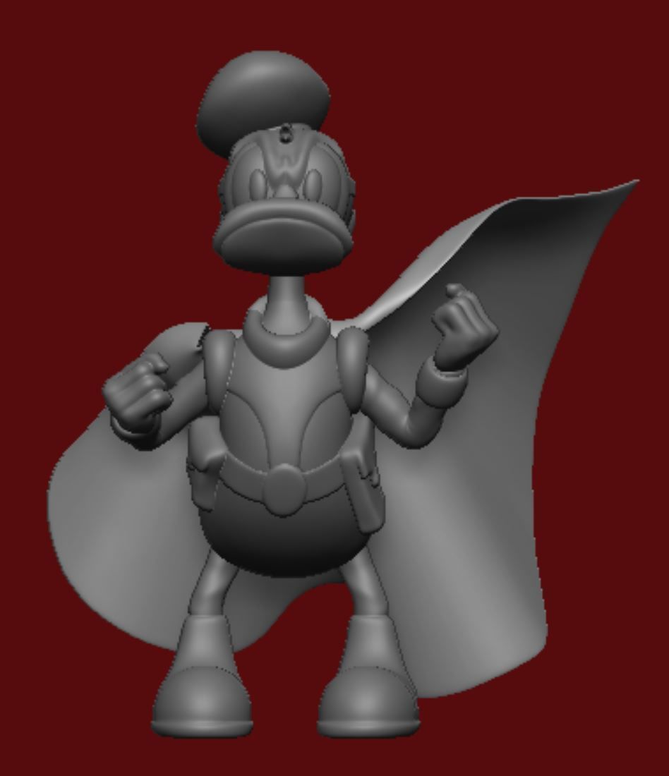 Donald Duck Paperinik Super pato 3D model 3D printable | CGTrader