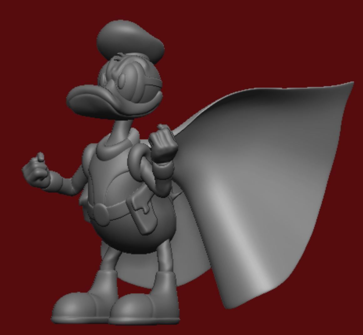 Donald Duck Paperinik Super pato 3D model 3D printable | CGTrader