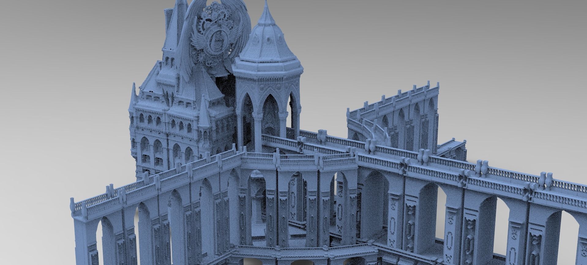 Steampunk Medieval Tower Bridge 1 3D model | CGTrader