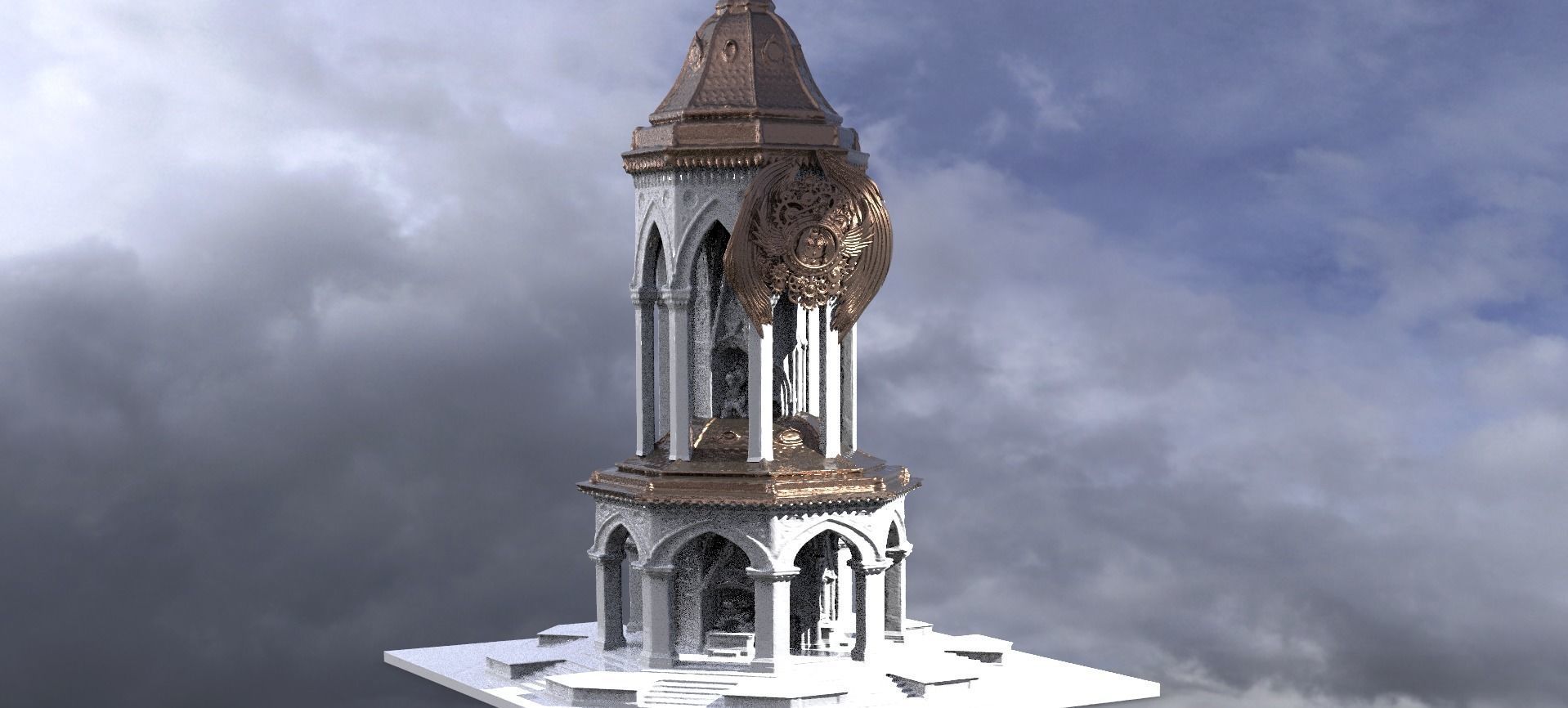 Steampunk Medieval Tower 3D model | CGTrader