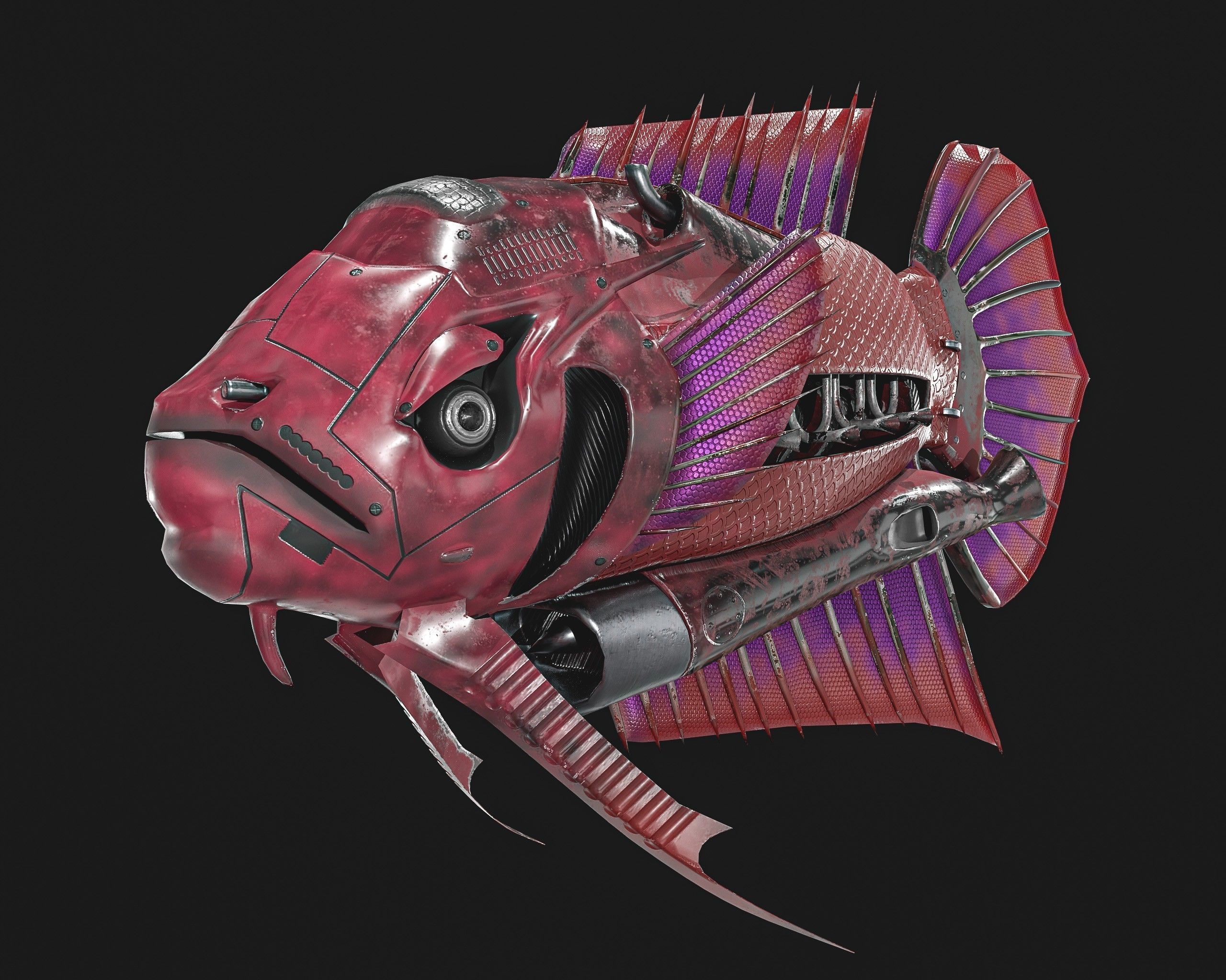3D model Sci-fi Robot Fish Pack VR / AR / low-poly | CGTrader