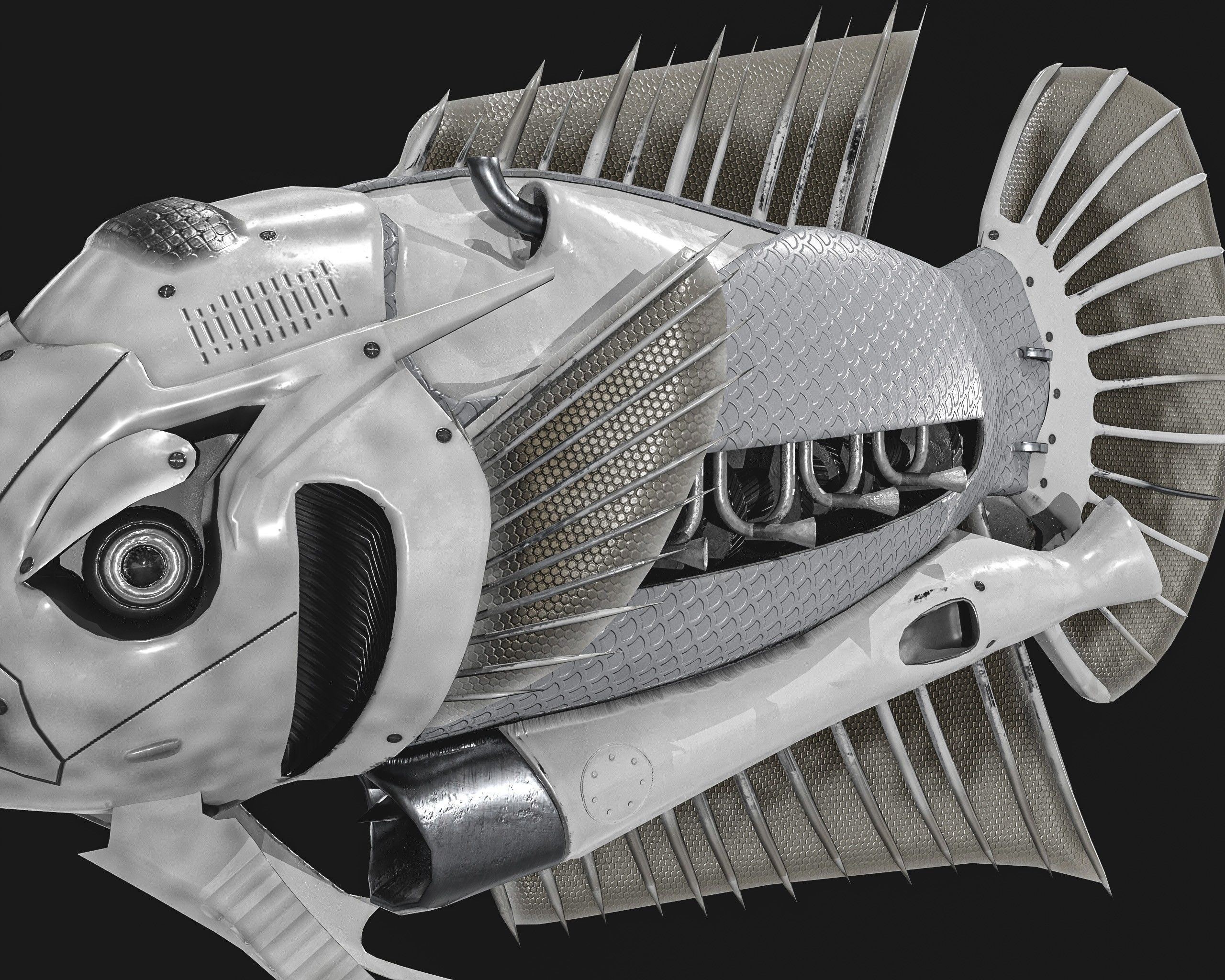 3D model Sci-fi Robot Fish Pack VR / AR / low-poly | CGTrader