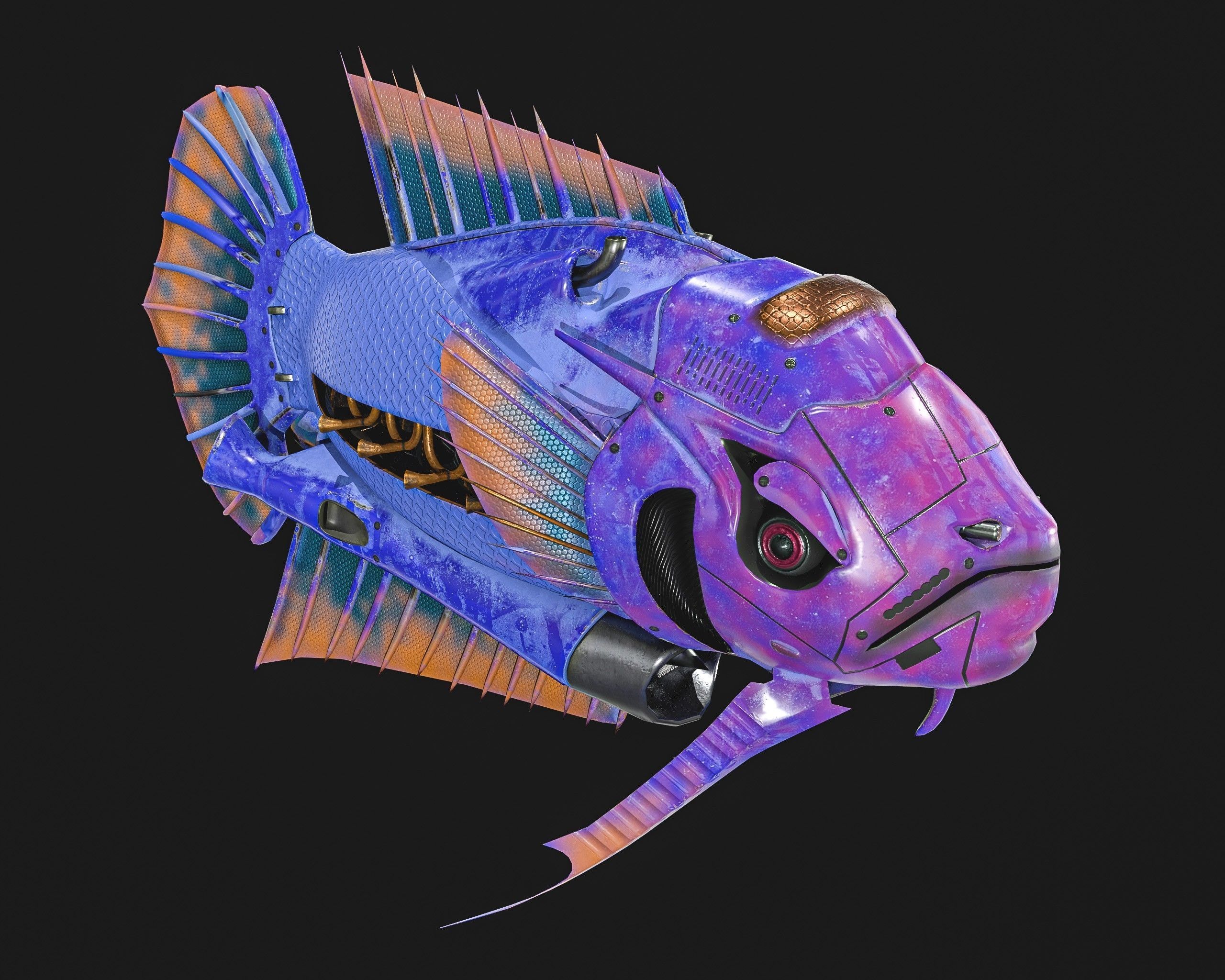 3D model Sci-fi Robot Fish Pack VR / AR / low-poly | CGTrader