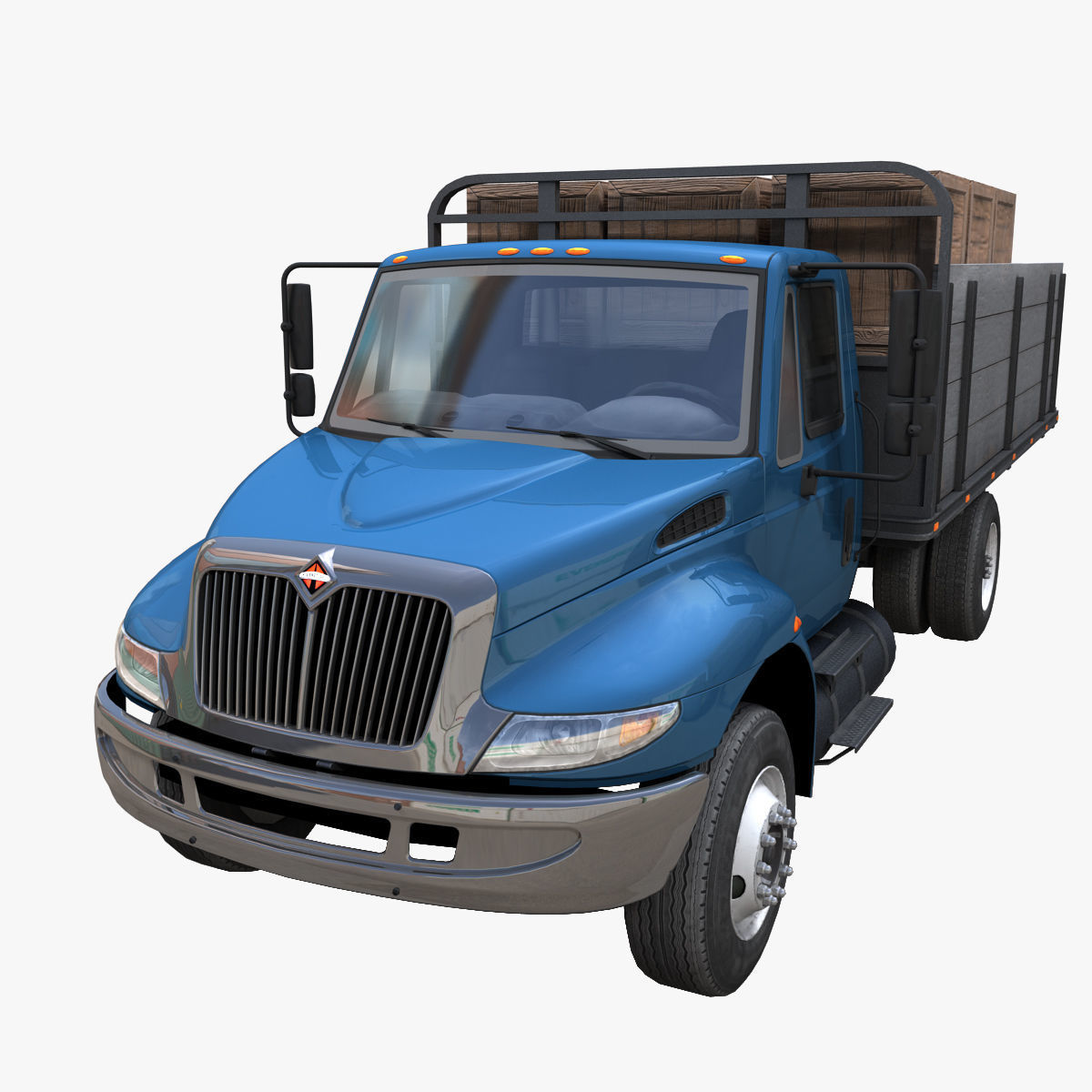 3D model International Durastar flatbed truck VR / AR / low-poly | CGTrader