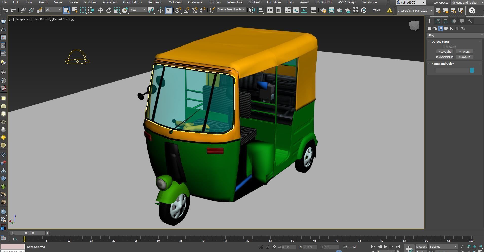 Indian auto rickshaw 3D model | CGTrader