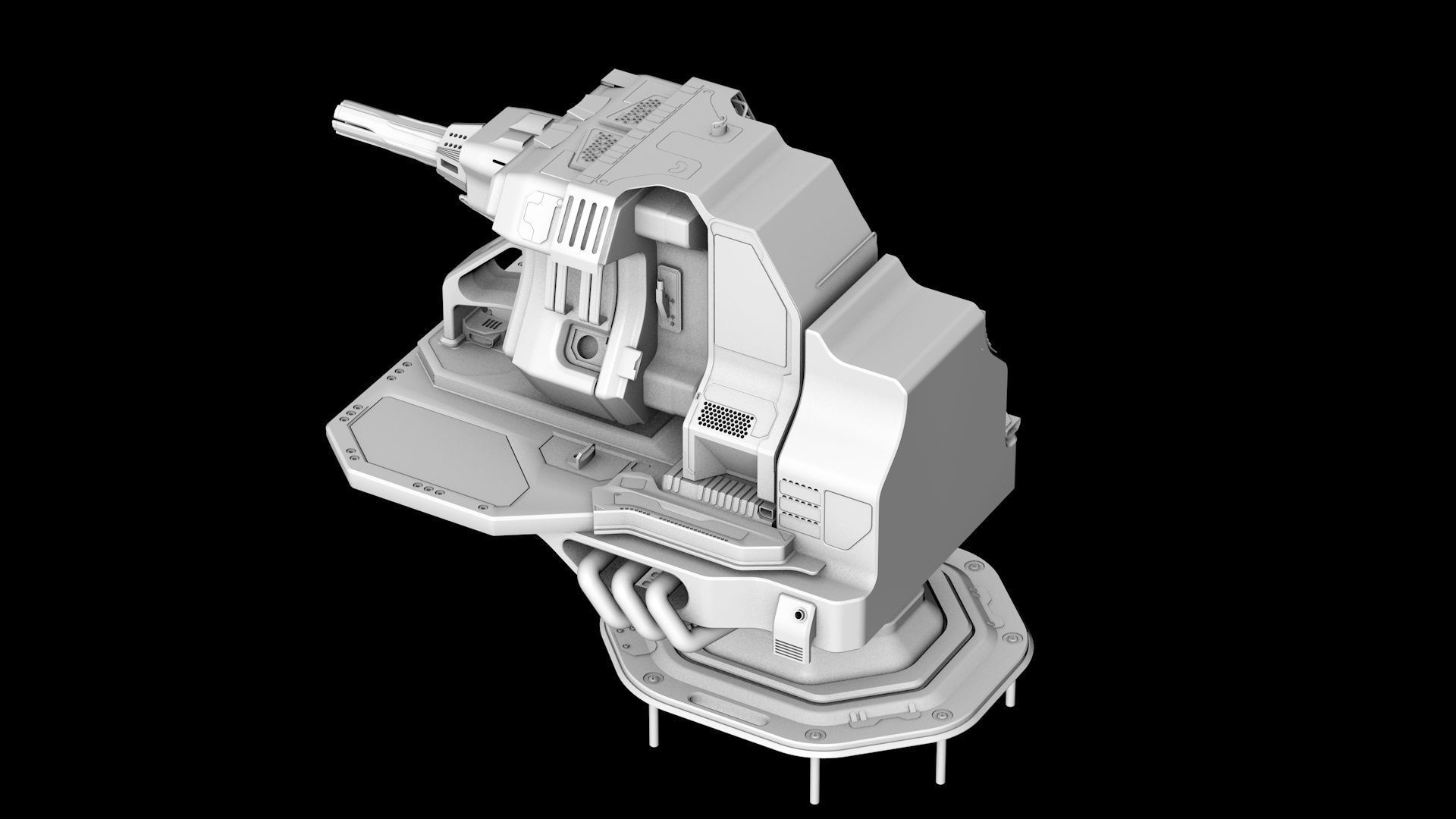 Turret N584 3D model | CGTrader