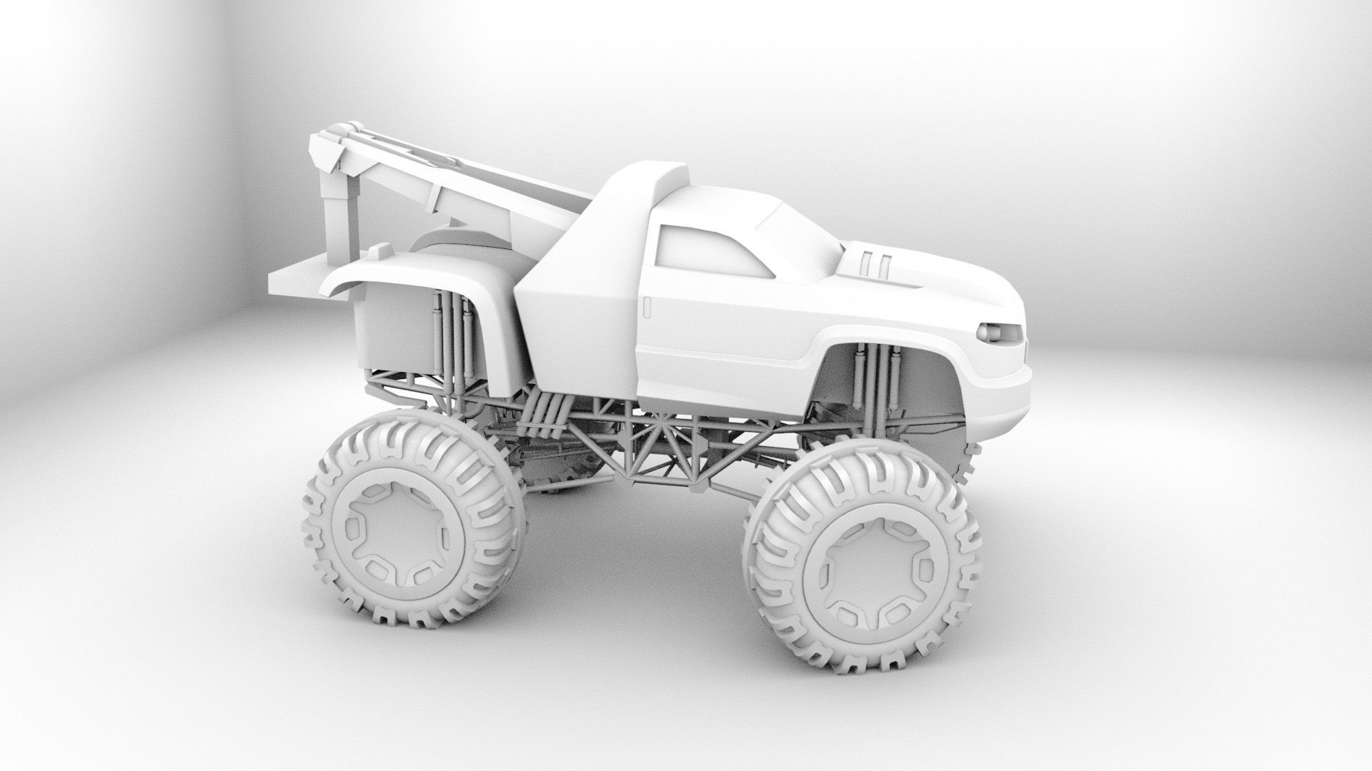 3D model Monster Truck Heavy Duty car VR / AR / low-poly | CGTrader