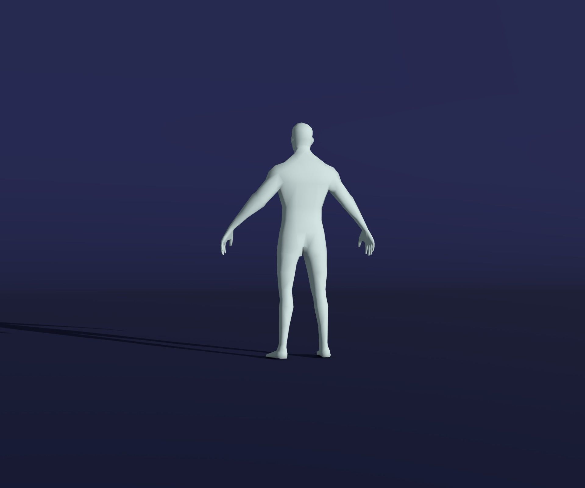 3D model Male Body Base Mesh 28 Animations 3D Model 1k Polygons VR / AR ...