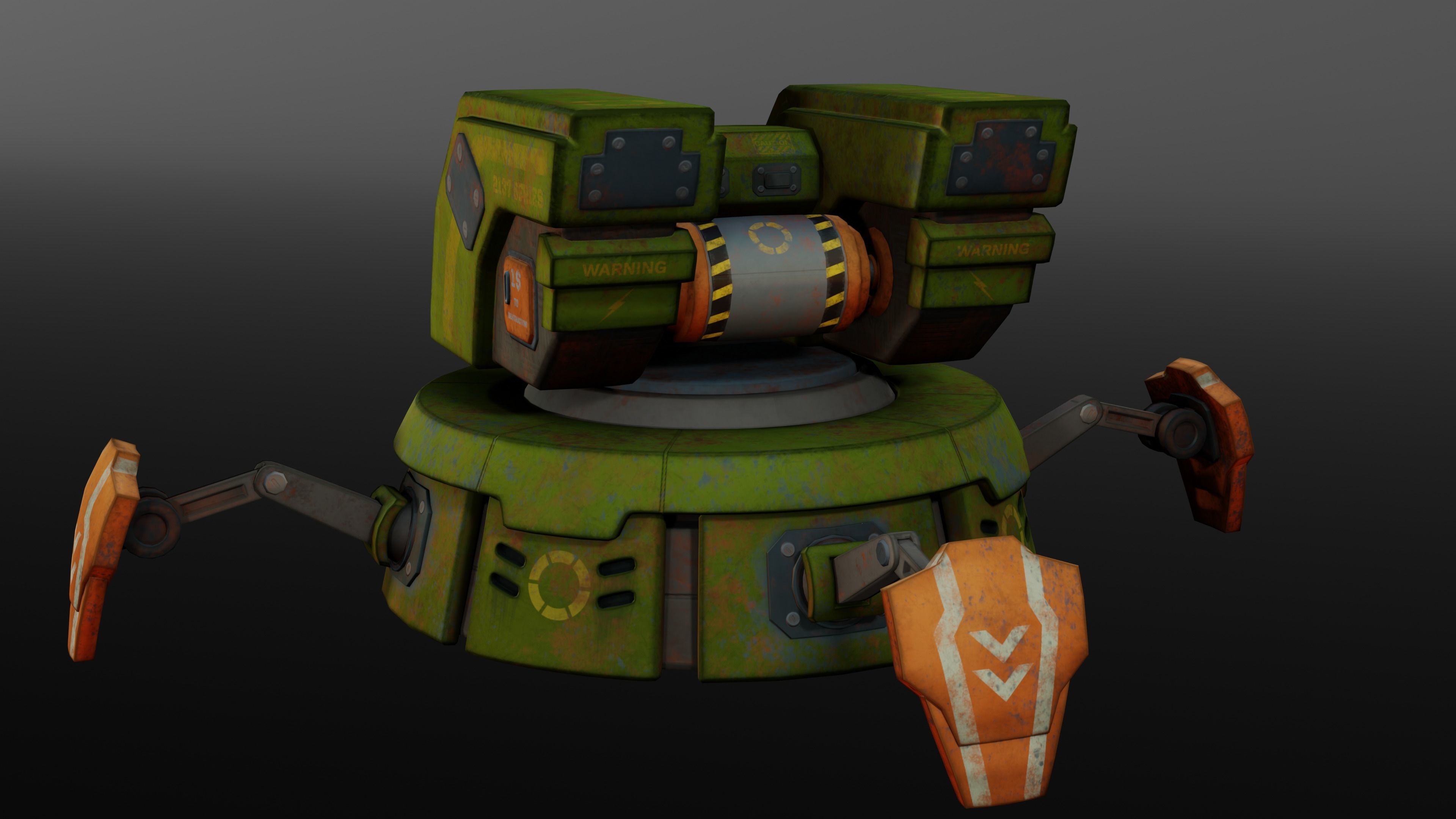 3D model Flamethrower Turret VR / AR / low-poly | CGTrader 3D model Flamethrower Turret VR / AR / low-poly | CGTrader
