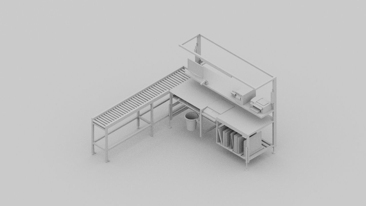 Workstation packaging free VR / AR / low-poly 3D model | CGTrader