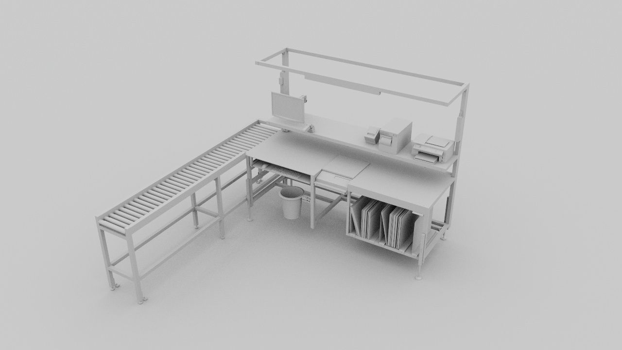 Workstation packaging free VR / AR / low-poly 3D model | CGTrader