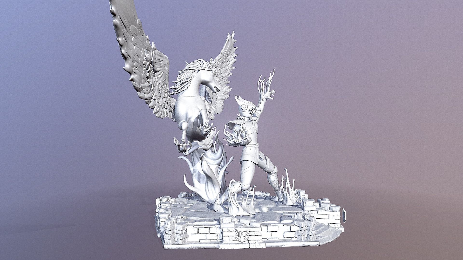 Seiya First Armor and Pegasus 3D model 3D printable | CGTrader