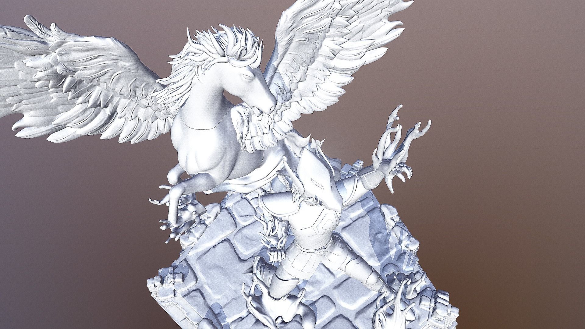 Seiya First Armor and Pegasus 3D model 3D printable | CGTrader