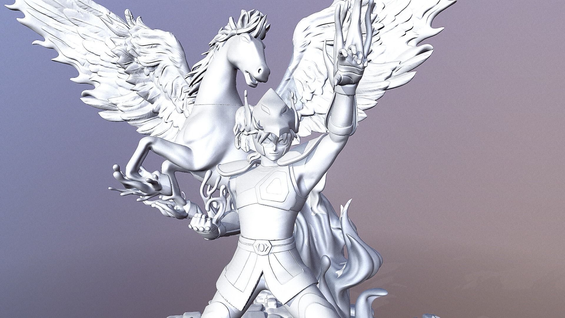 Seiya First Armor and Pegasus 3D model 3D printable | CGTrader
