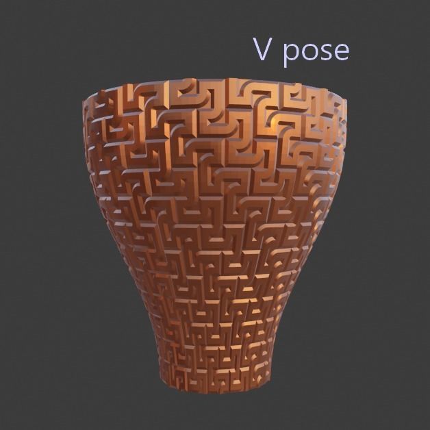 Square texture vases 3D model 3D printable | CGTrader
