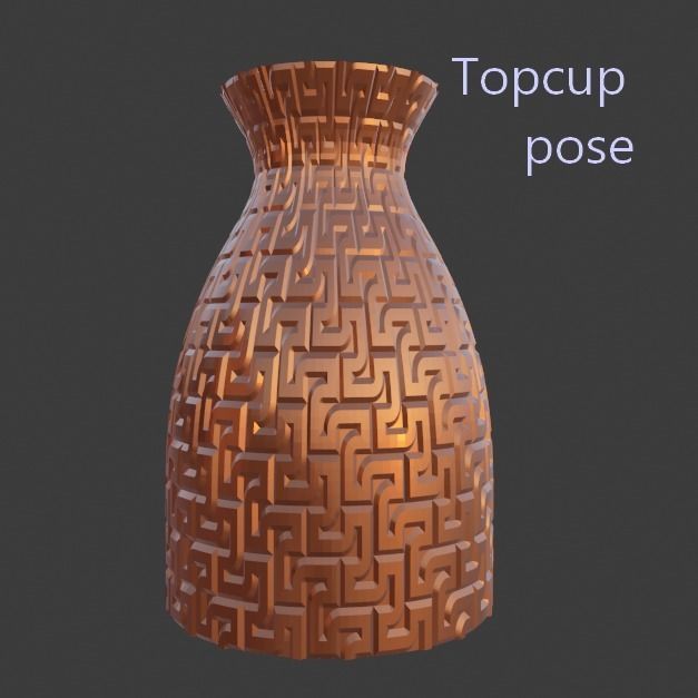 Square texture vases 3D model 3D printable | CGTrader