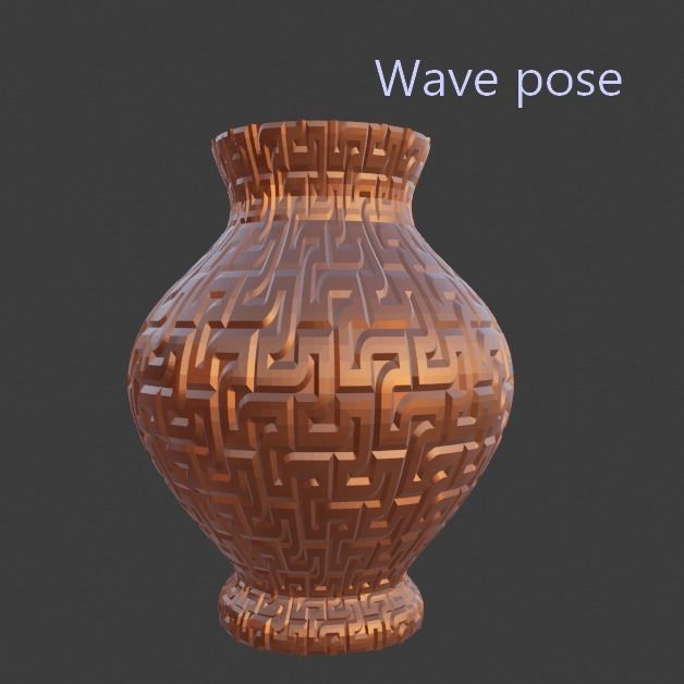 Square texture vases 3D model 3D printable | CGTrader
