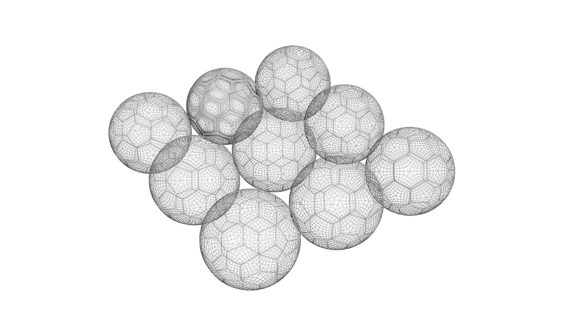 Soccer Balls Set 3D model | CGTrader