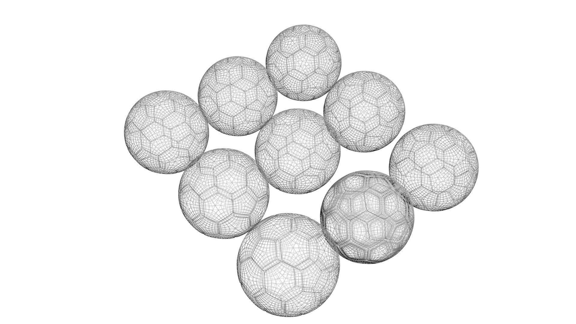 Soccer Balls Set 3D model | CGTrader