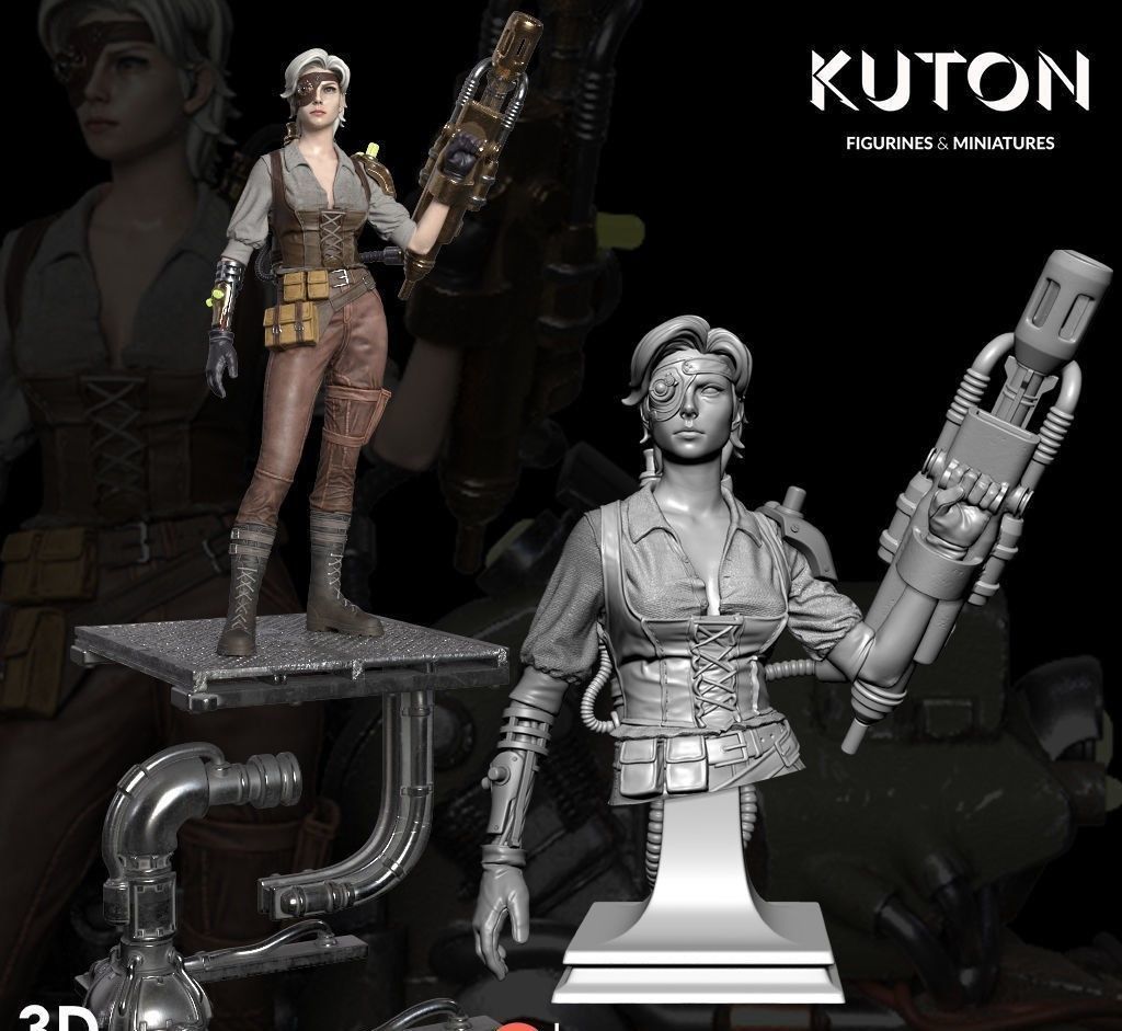 VIOLA kuton figure with motorcycle 3D model 3D printable | CGTrader