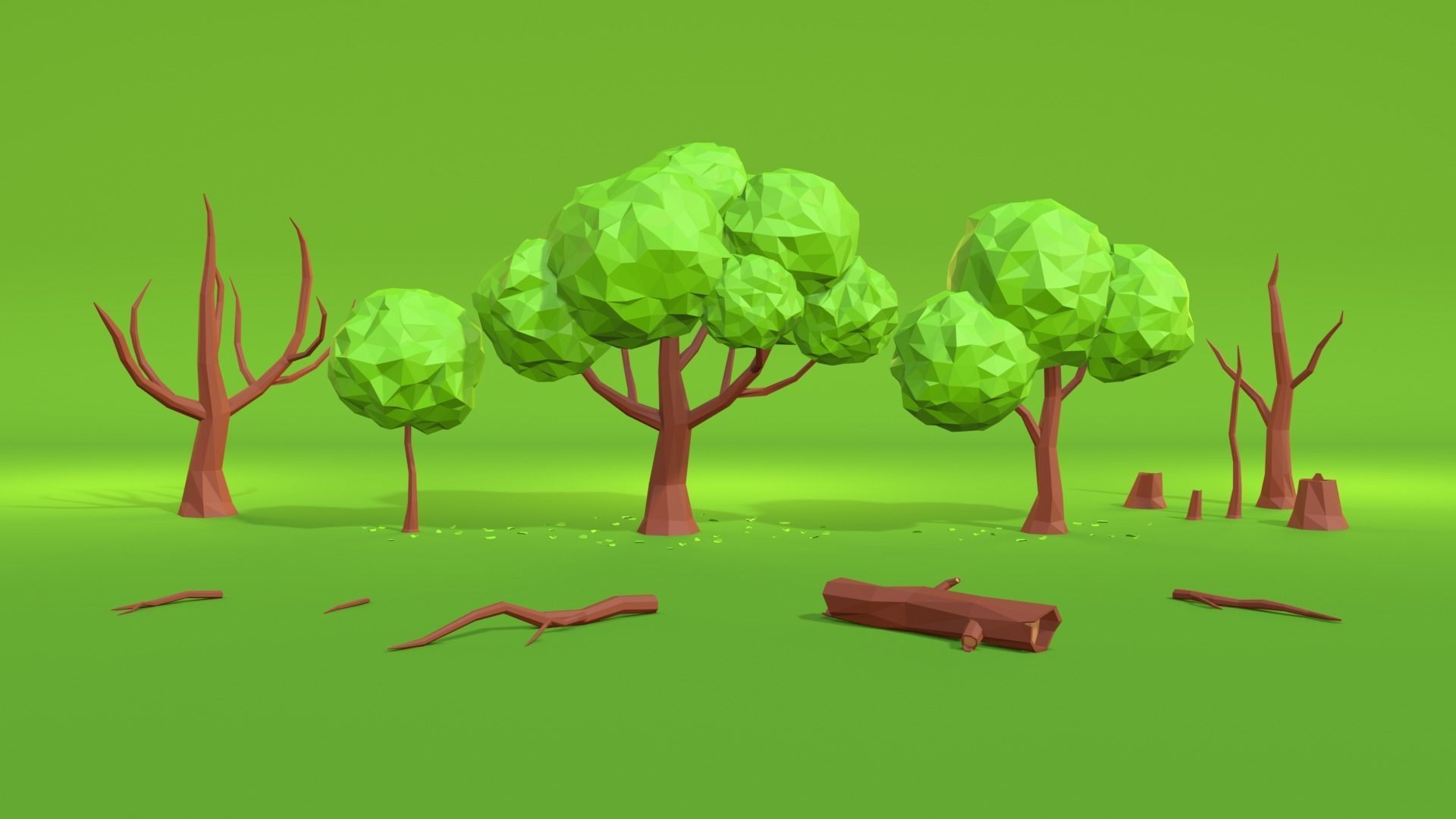 TREE PACK free VR / AR / low-poly 3D model | CGTrader