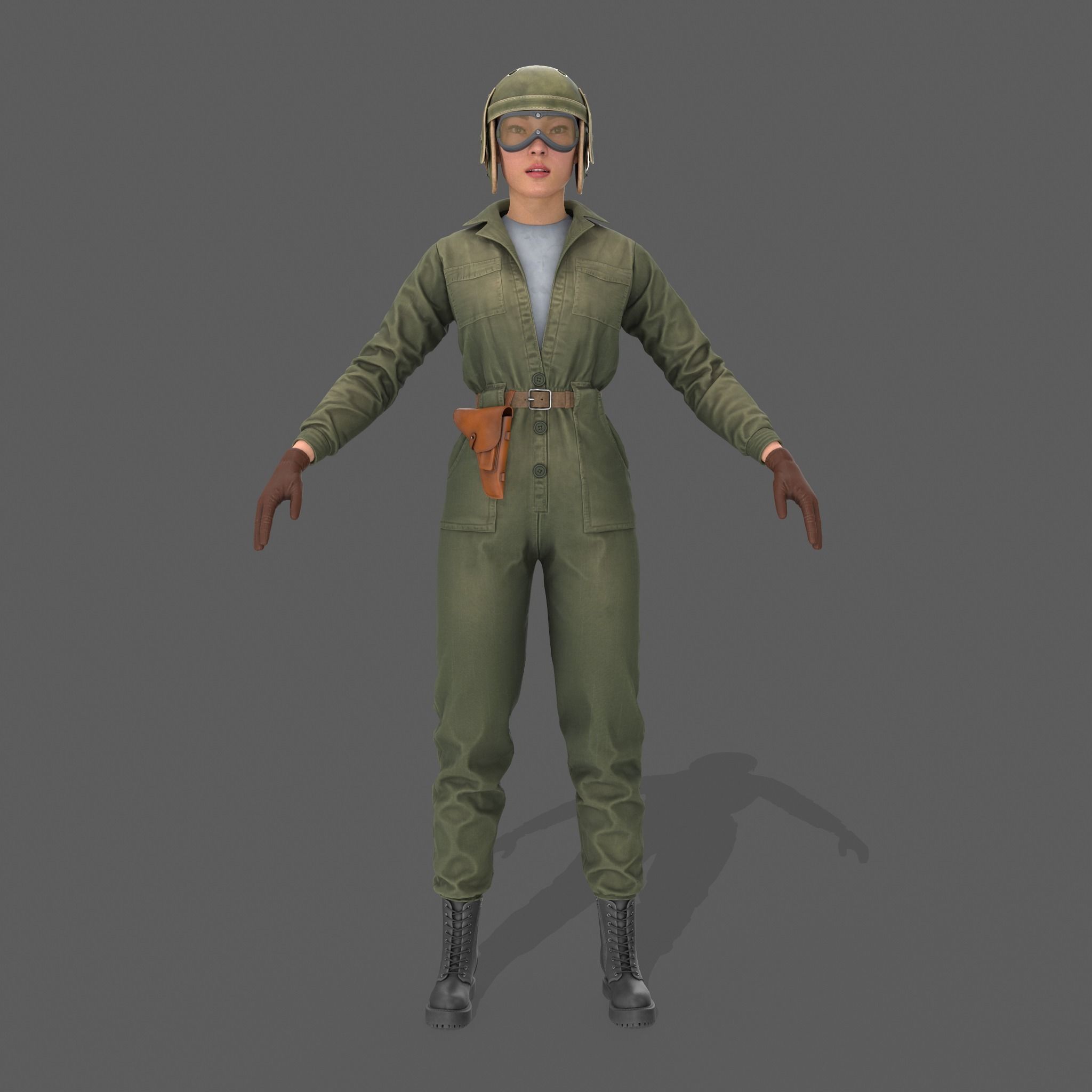 3D model Female Pilot VR / AR / low-poly | CGTrader