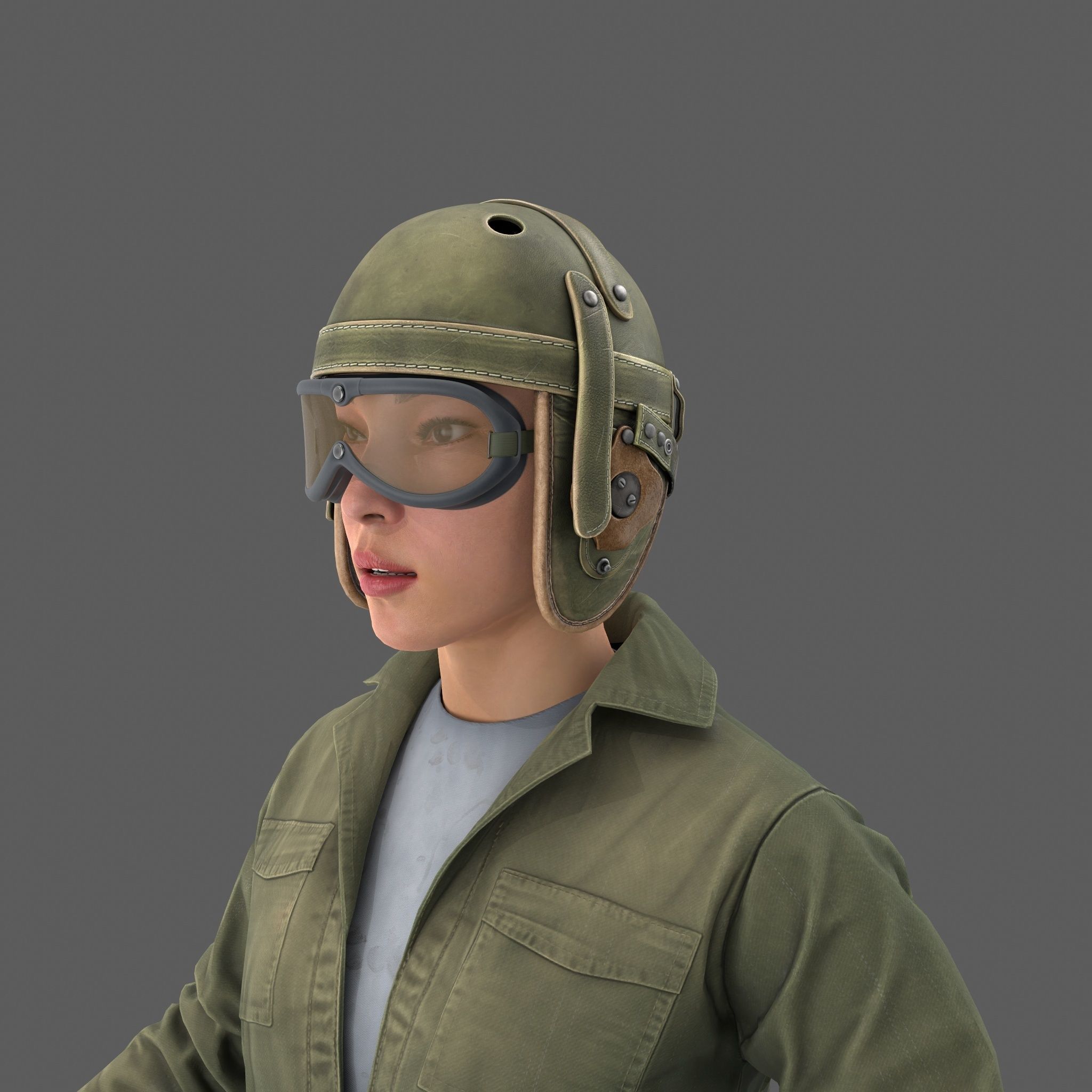 3D model Female Pilot VR / AR / low-poly | CGTrader