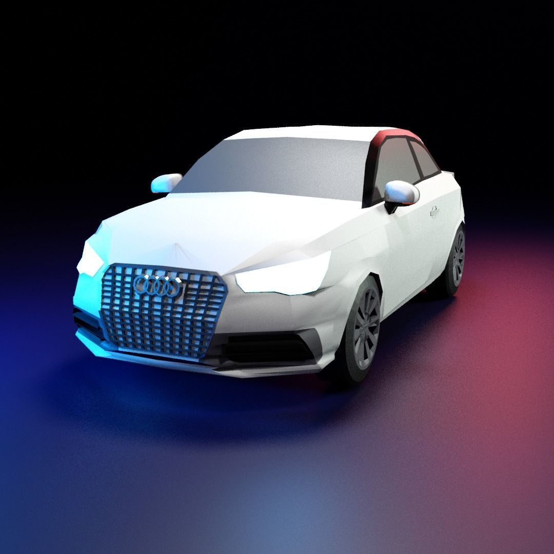 Audi A1 Low poly free 3D model | CGTrader