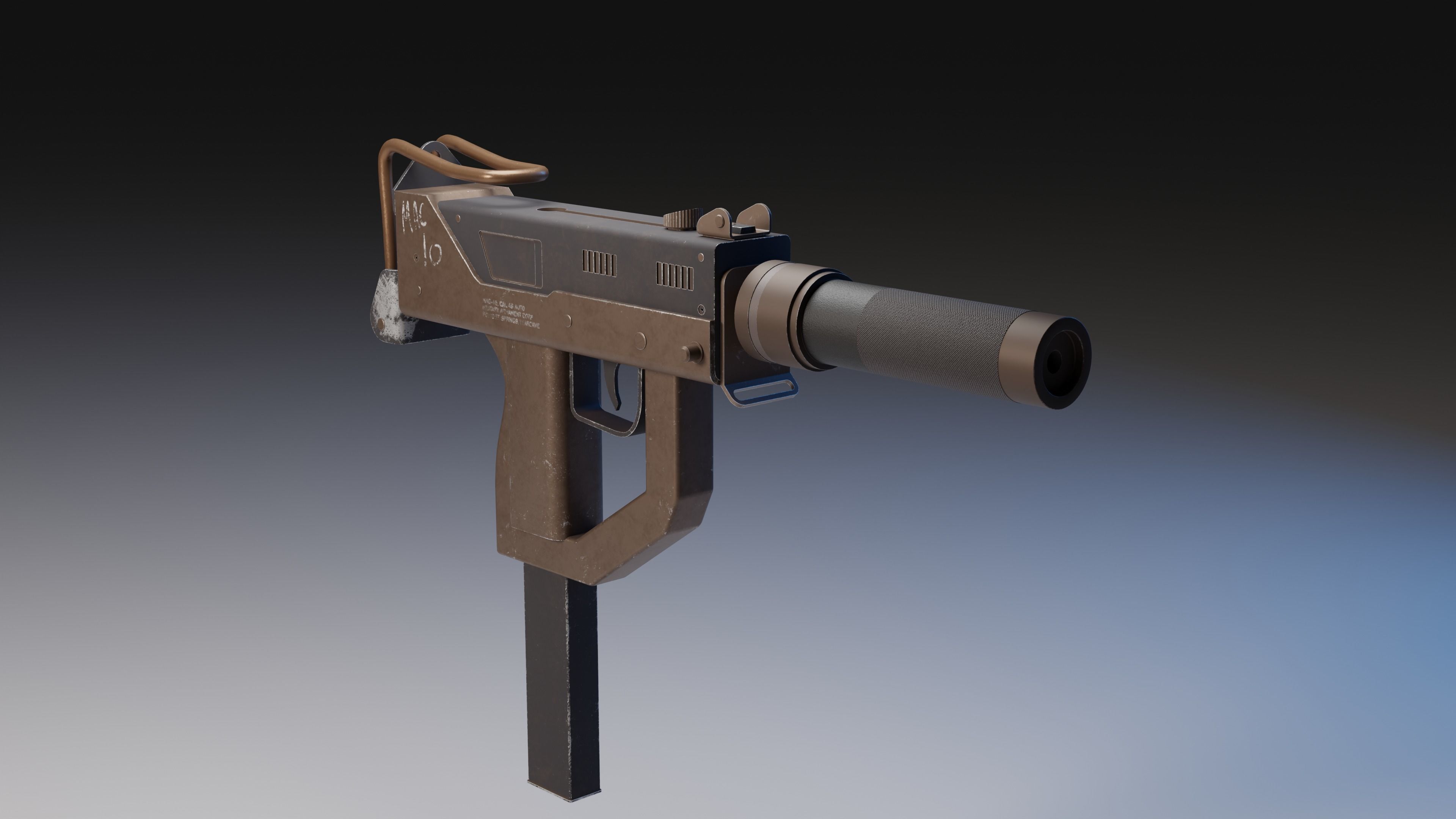 Mac 10 3D model | CGTrader