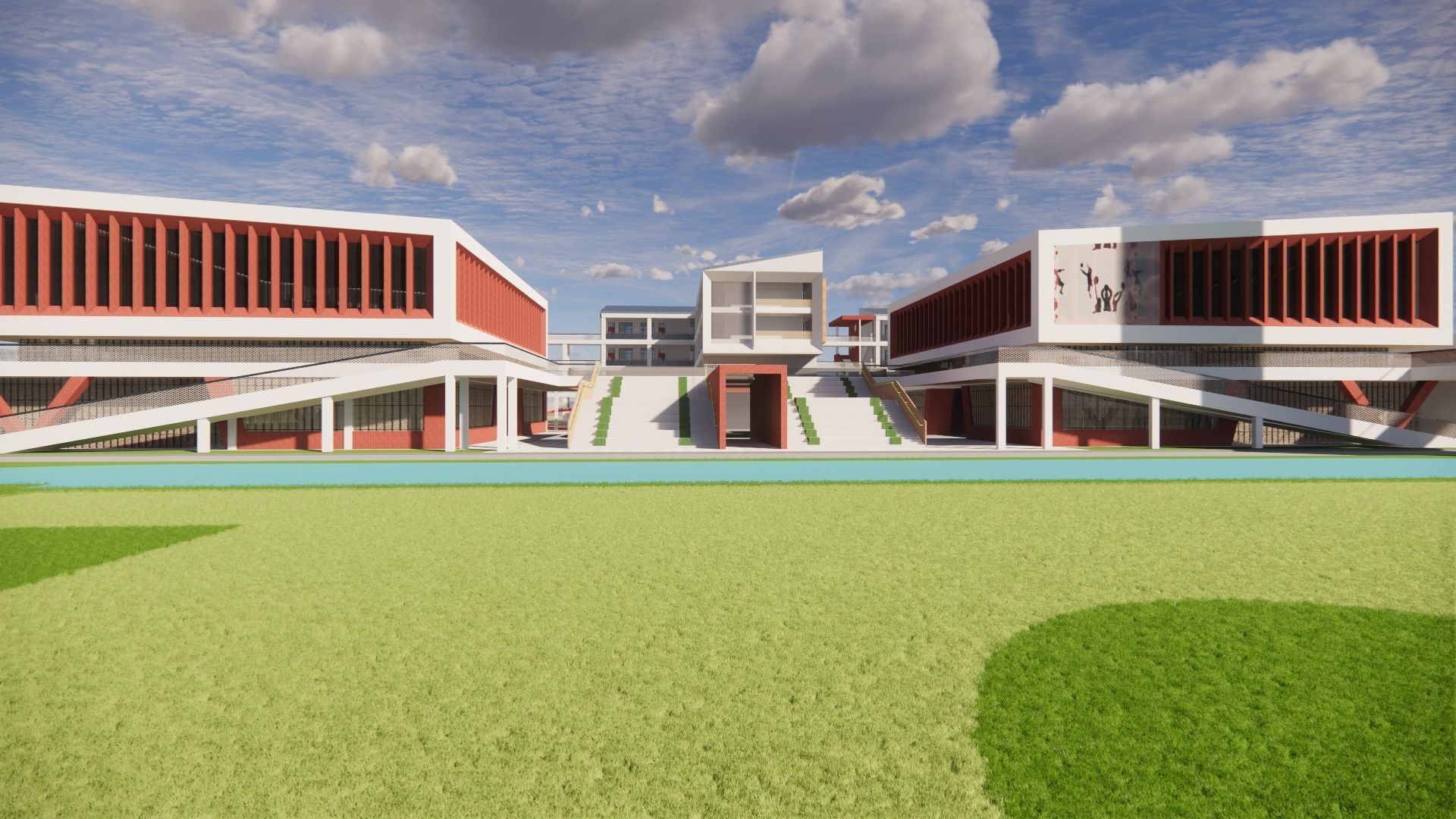 ACADEMY-primary school design 3D model | CGTrader