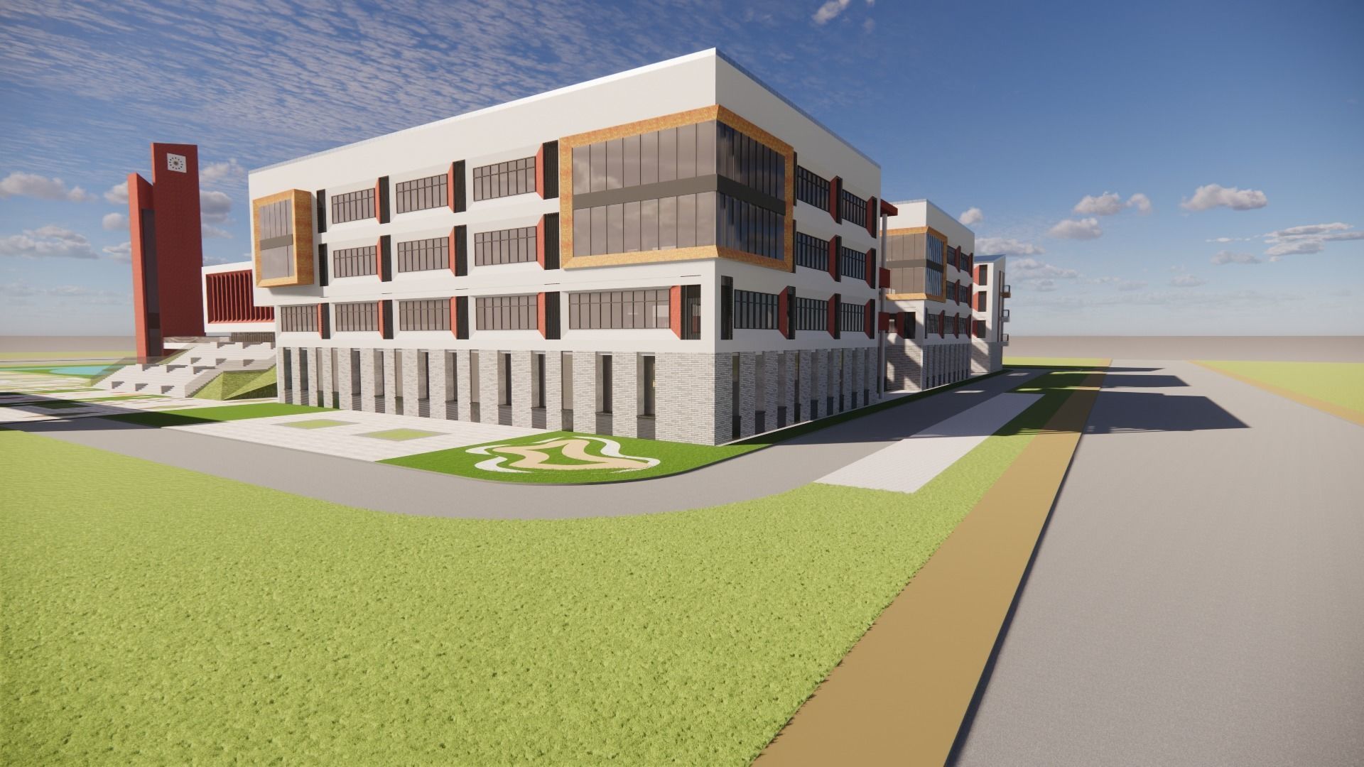 ACADEMY-primary school design 3D model | CGTrader