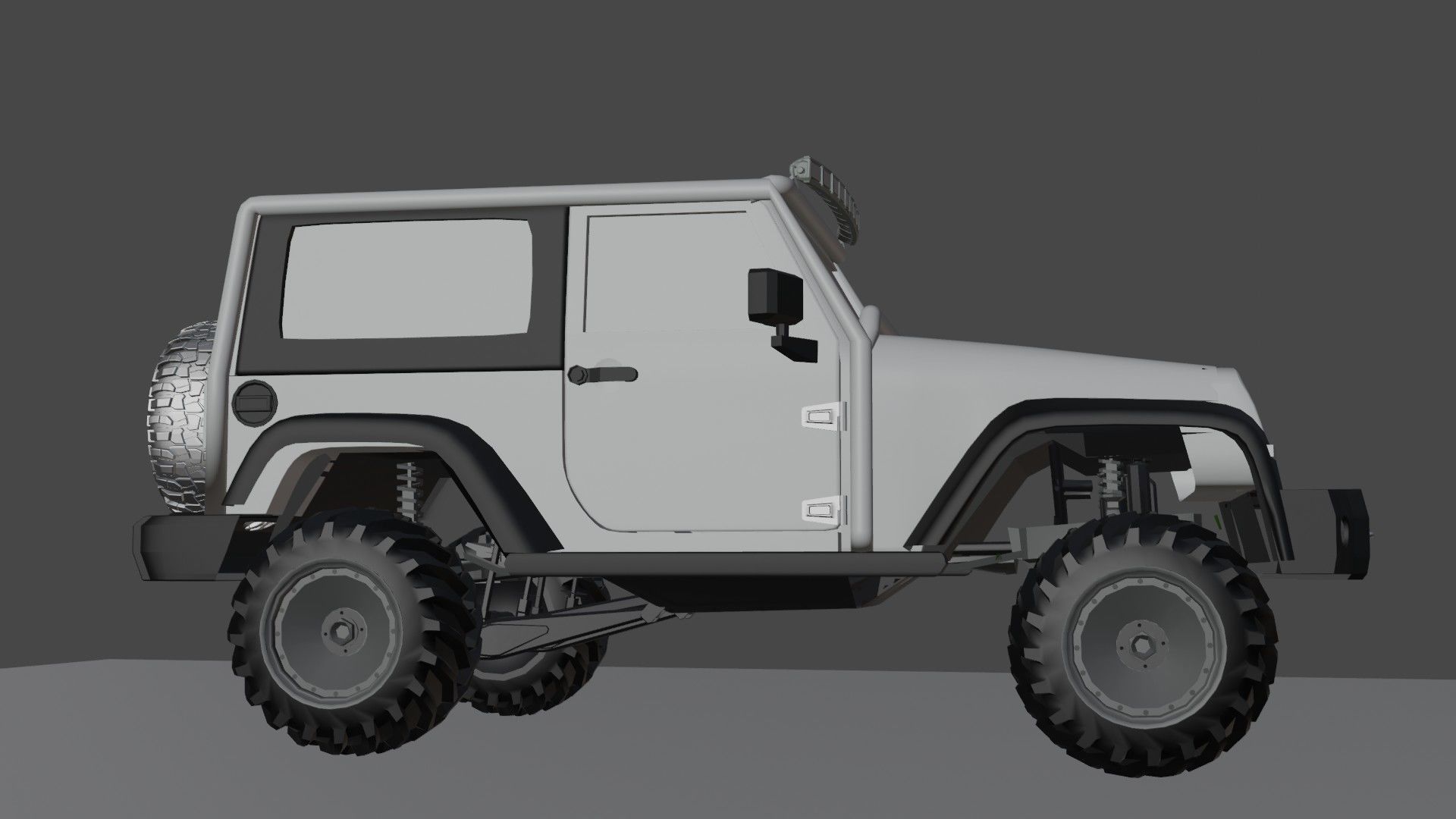 jeep wrangler free VR / AR / low-poly 3D model animated rigged | CGTrader