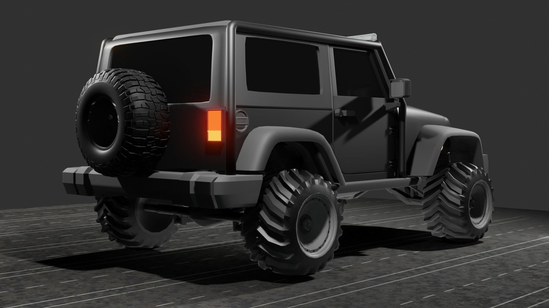 jeep wrangler free VR / AR / low-poly 3D model animated rigged | CGTrader