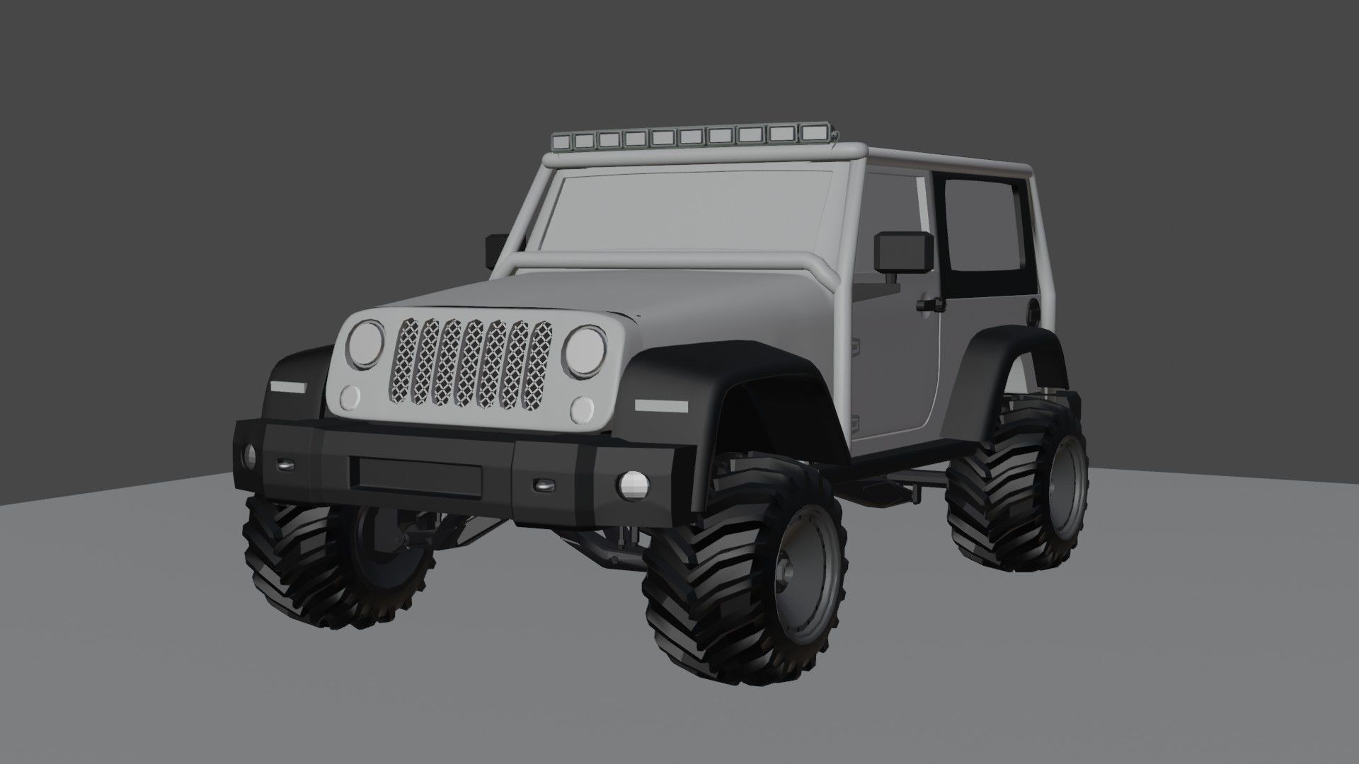 jeep wrangler free VR / AR / low-poly 3D model animated rigged | CGTrader