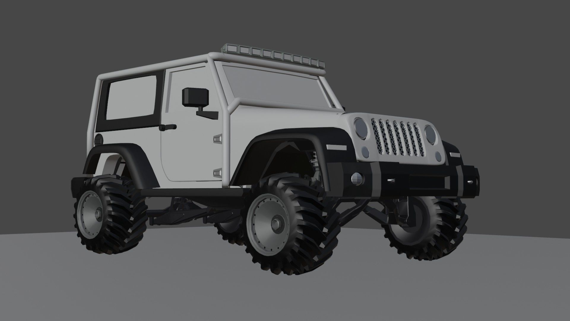 jeep wrangler free VR / AR / low-poly 3D model animated rigged | CGTrader