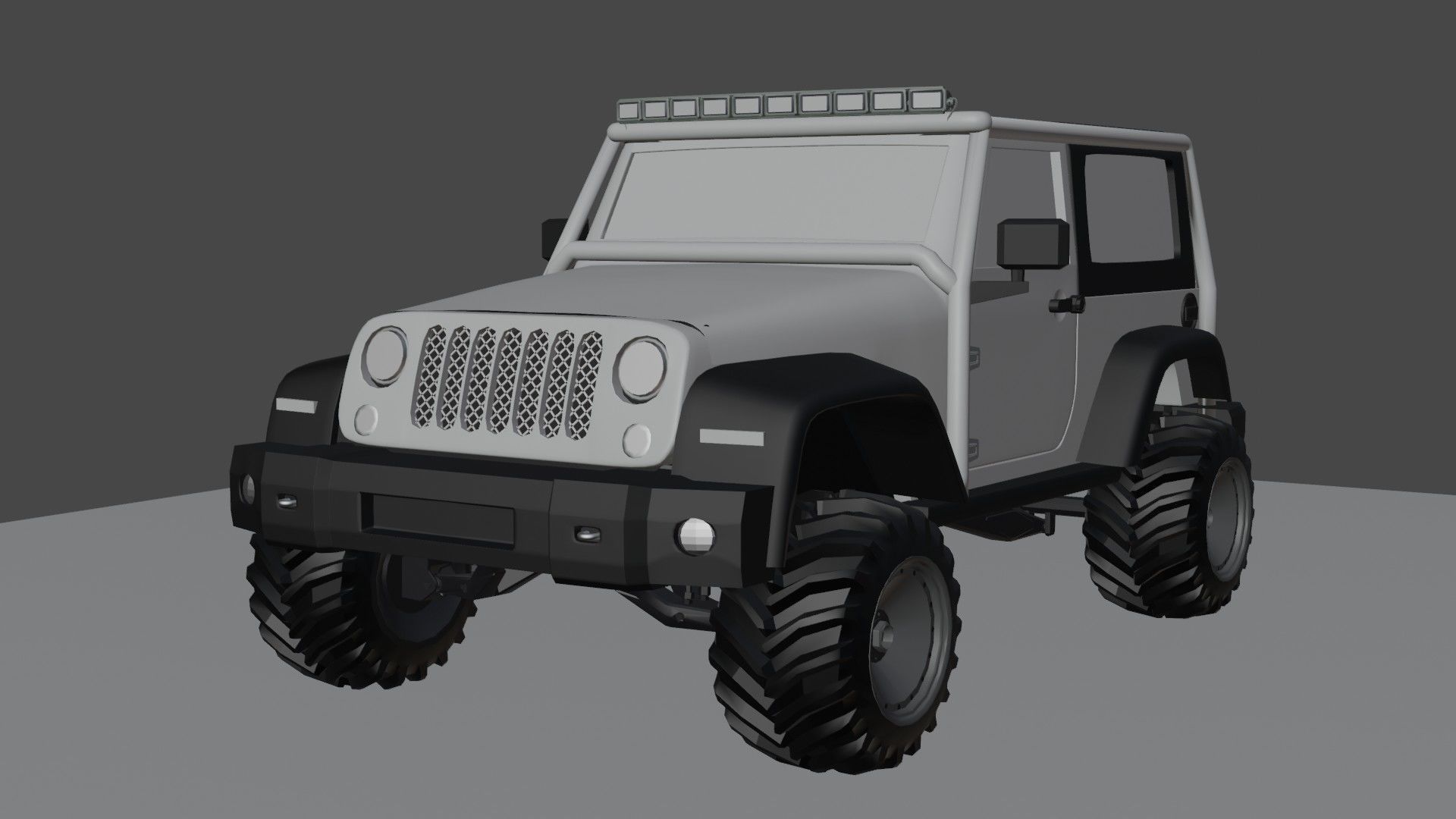 jeep wrangler free VR / AR / low-poly 3D model animated rigged | CGTrader