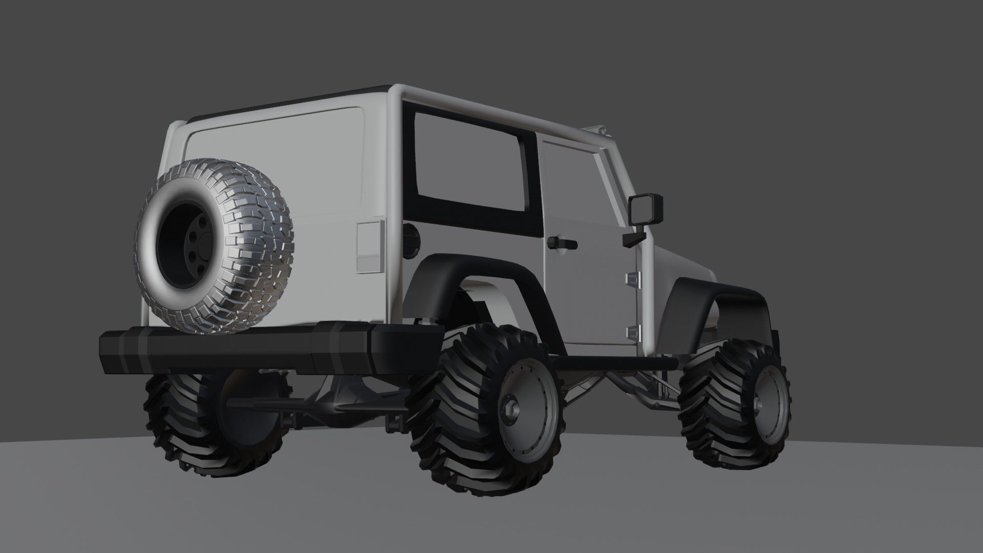 jeep wrangler free VR / AR / low-poly 3D model animated rigged | CGTrader