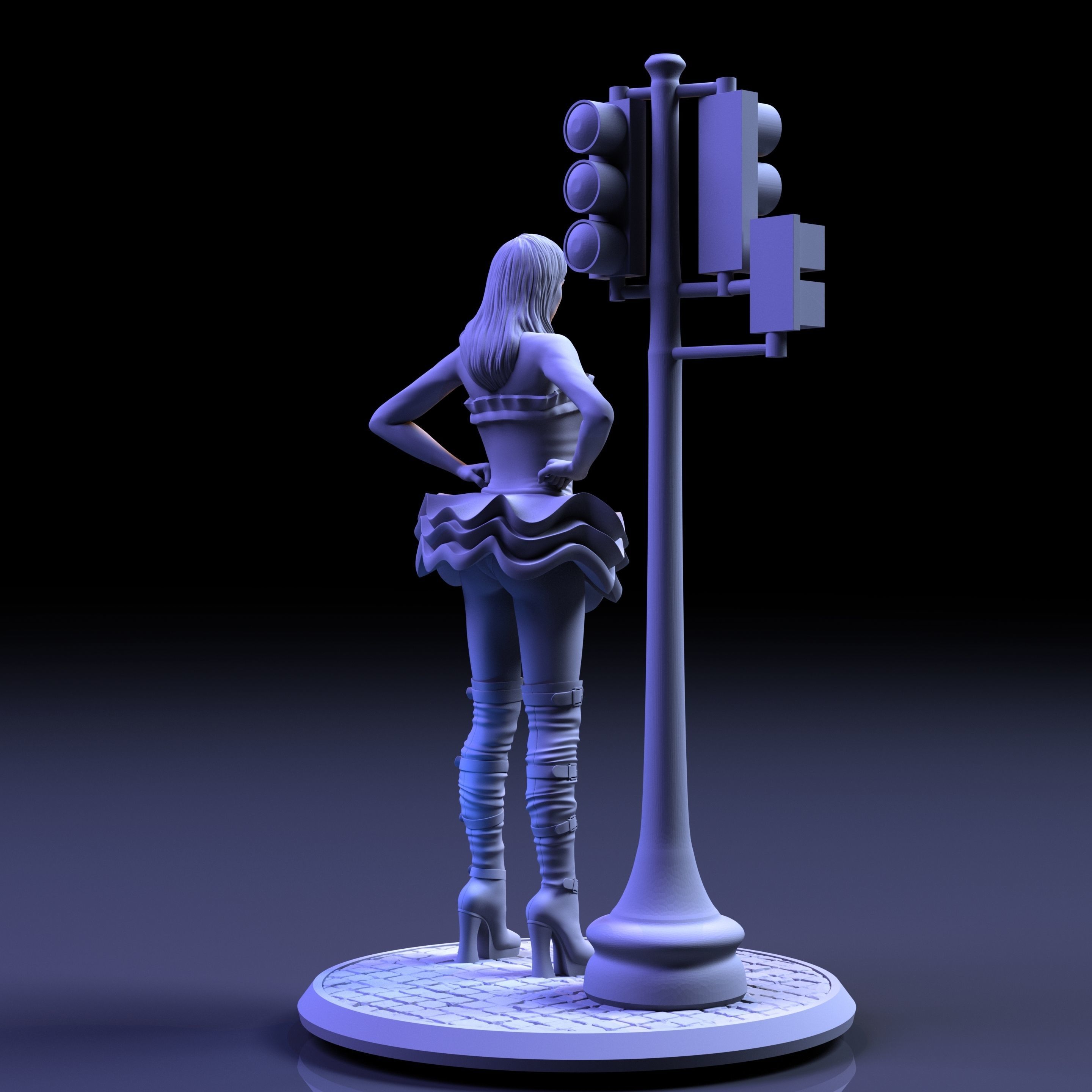 Red-light district 3D model 3D printable | CGTrader
