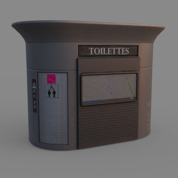 Urban objects pack for French city free VR / AR / low-poly 3D model ...