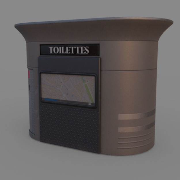 Urban objects pack for French city free VR / AR / low-poly 3D model ...