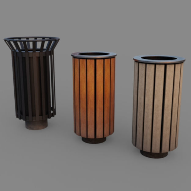 Urban objects pack for French city free VR / AR / low-poly 3D model ...