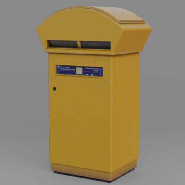 Urban objects pack for French city free VR / AR / low-poly 3D model ...