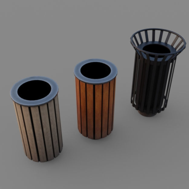 Urban objects pack for French city free VR / AR / low-poly 3D model ...