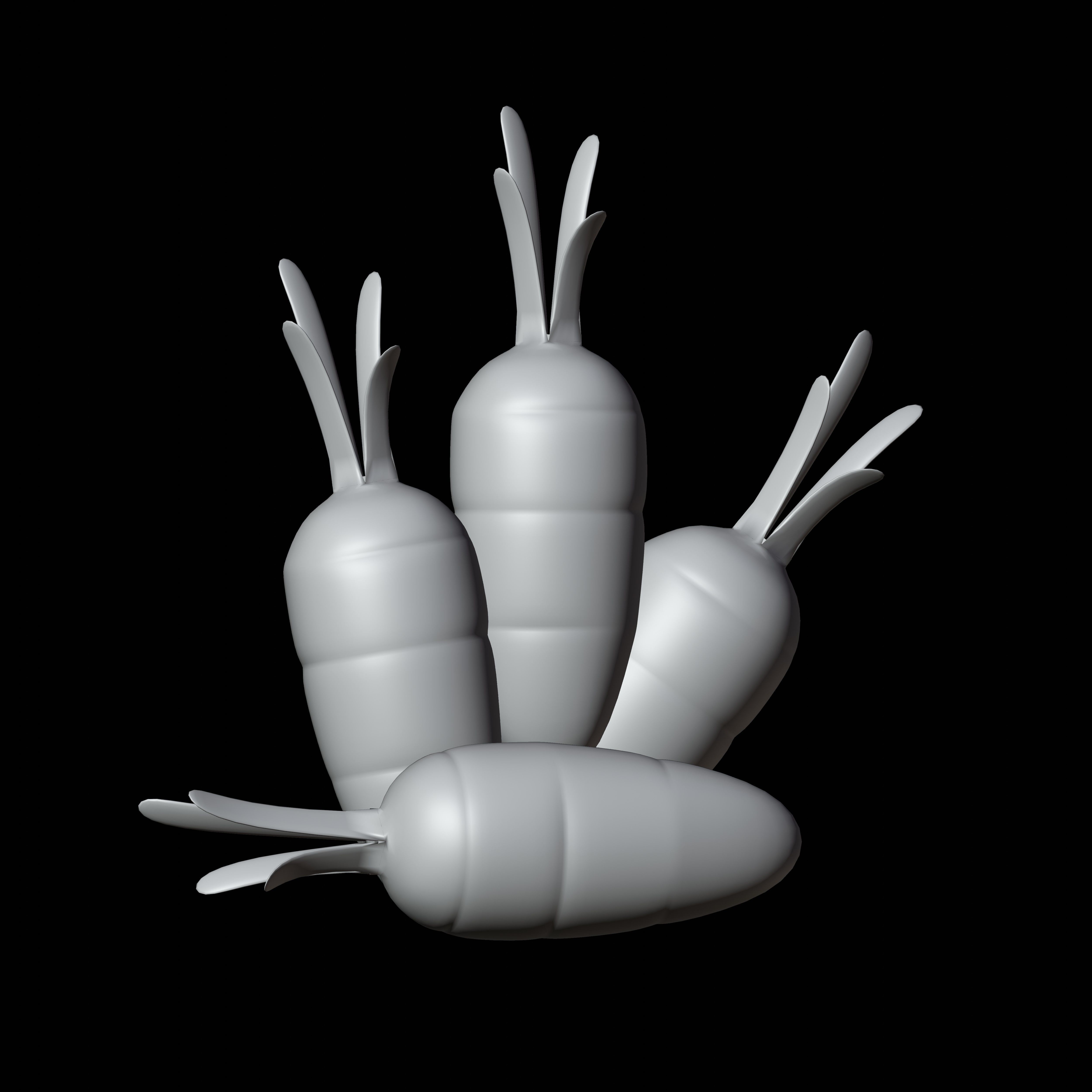 3D model carrot lowpoly cute style VR / AR / low-poly | CGTrader