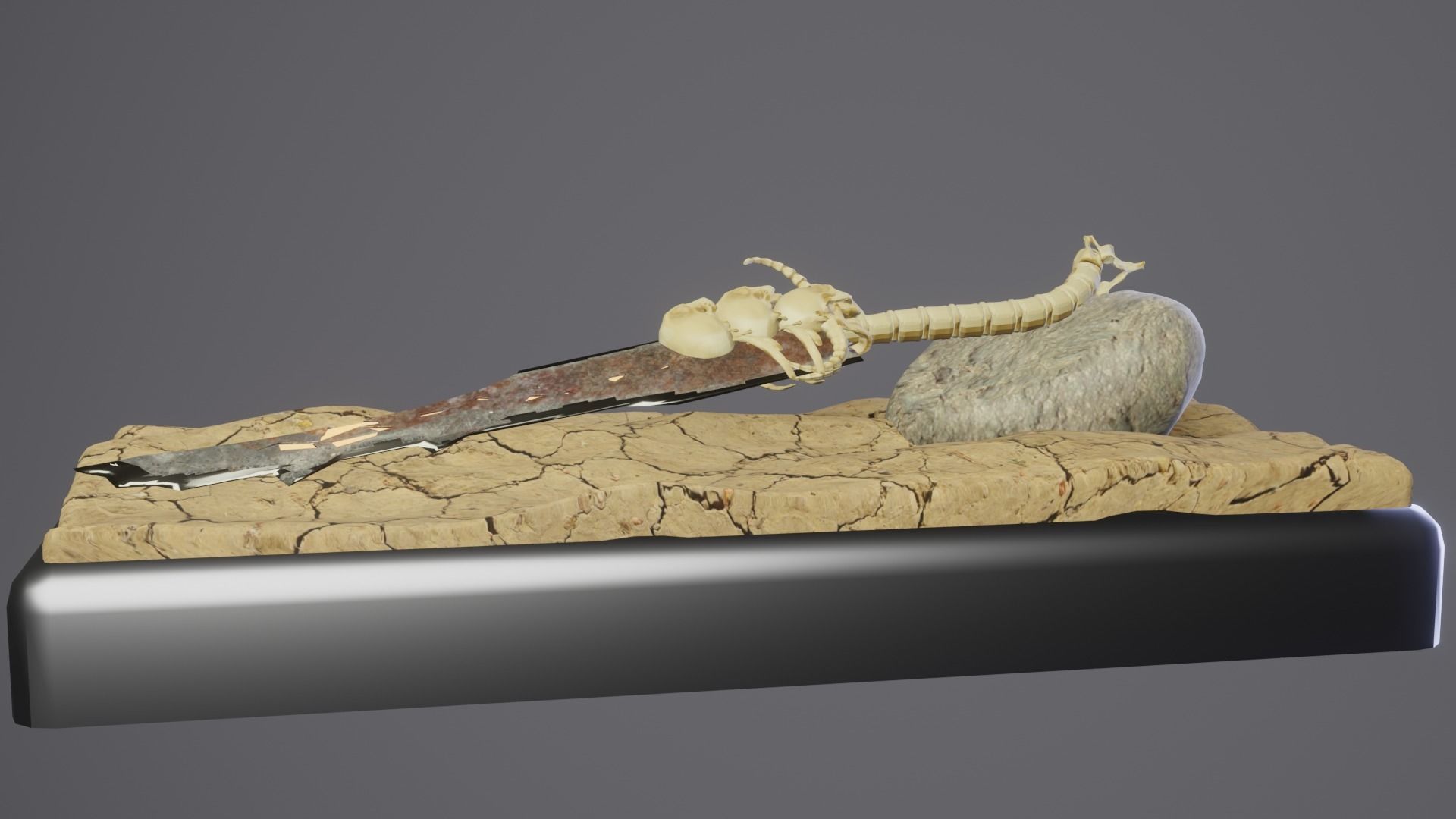 Bone Great Sword 3D model | CGTrader