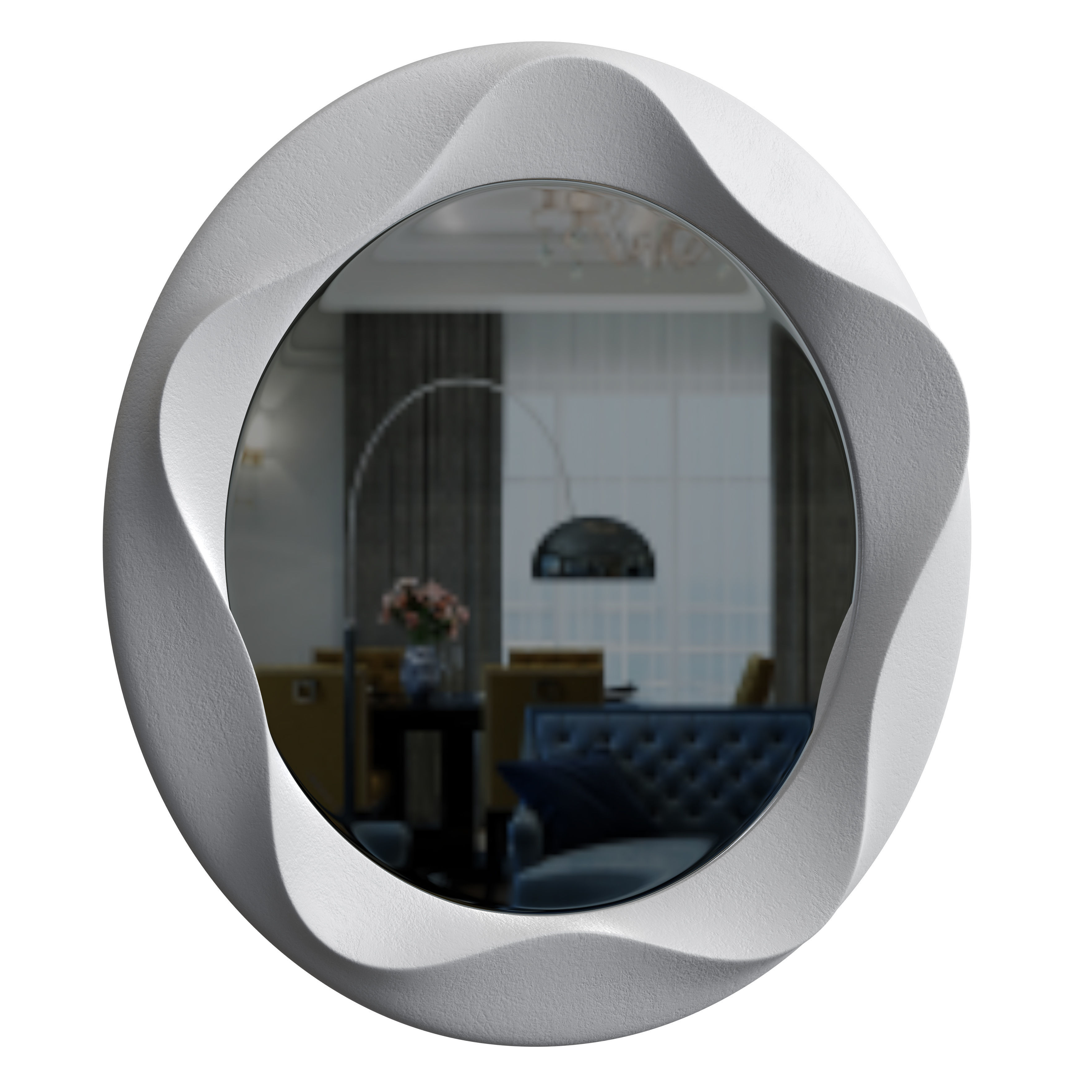 3D model Round wall mirror with 3 materials VR / AR / low-poly | CGTrader