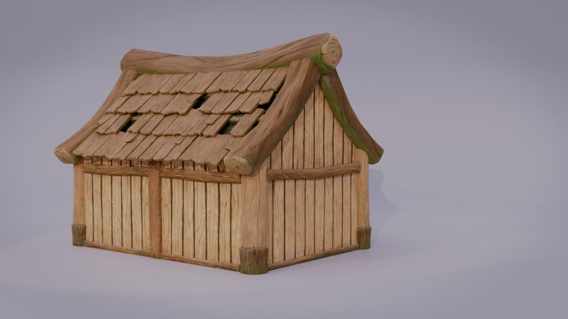 Stylized Wooden House free VR / AR / low-poly 3D model | CGTrader