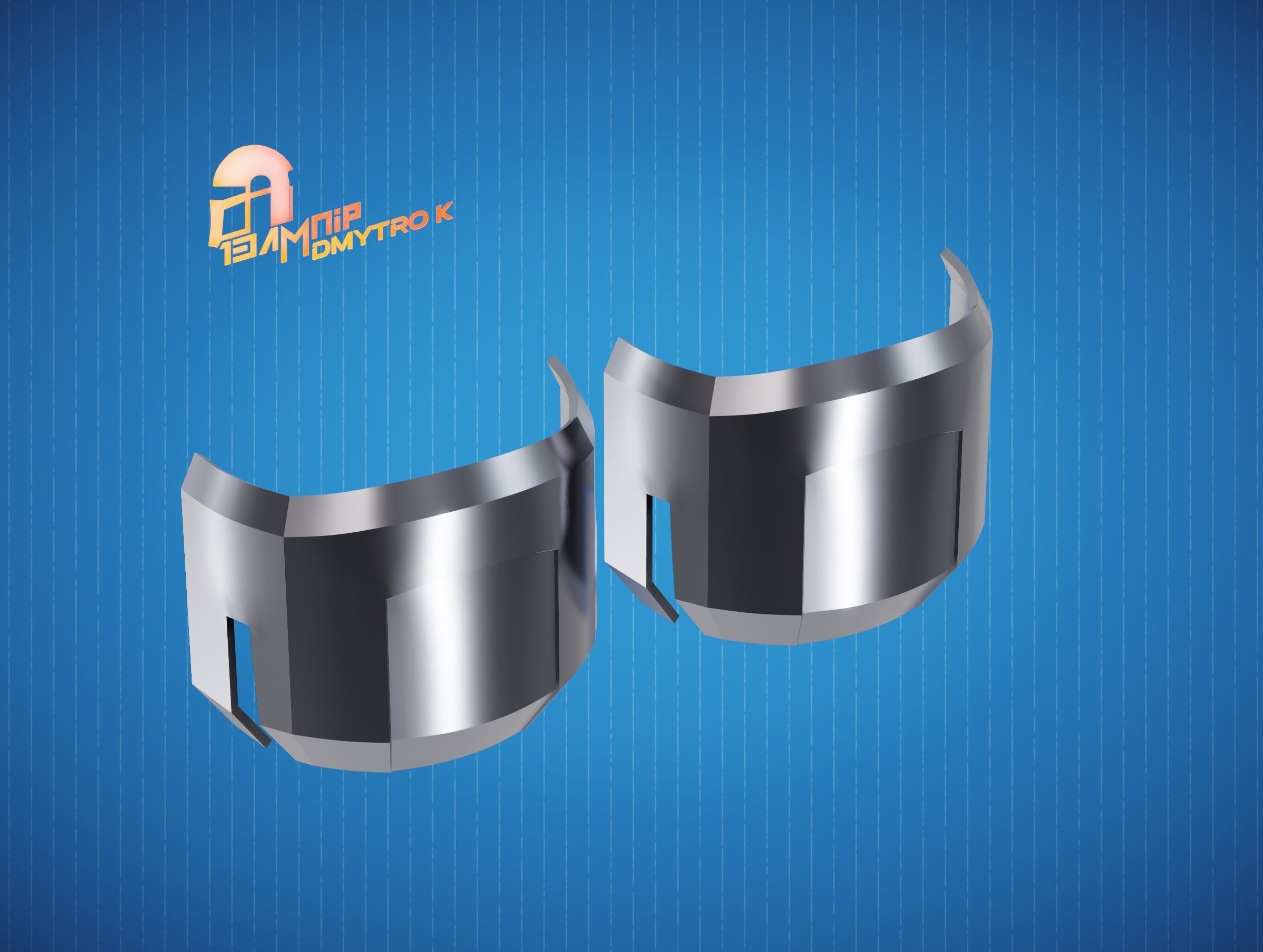 Custom Mandalorian Knee Armor 3D model 3D printable | CGTrader